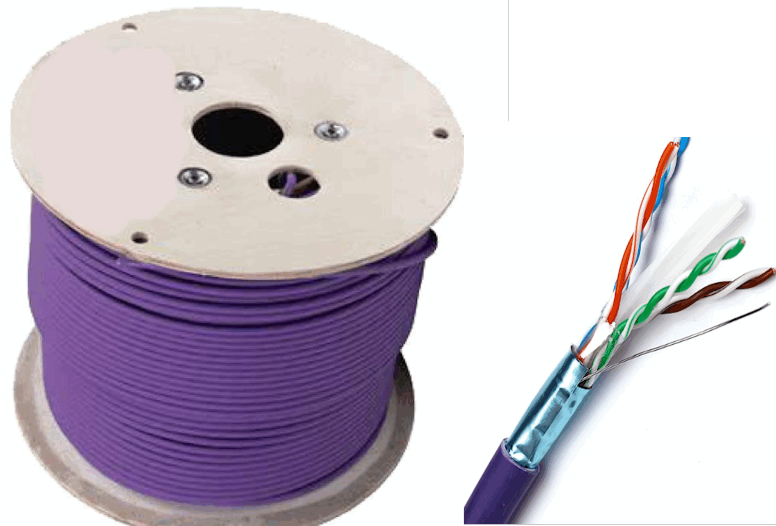 ROLLO CABLE CAT 6A FTP STP DOBLE PANTALLA ALUMINIO 10 GIGAS | TYNET SRL